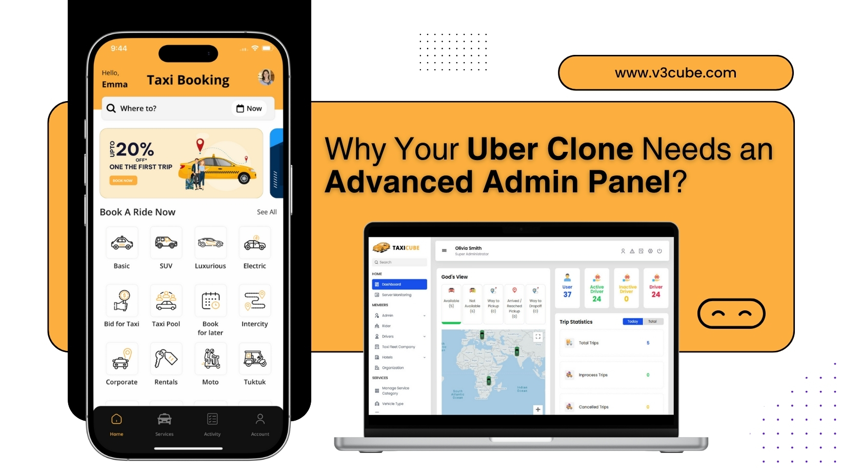 Why Your Uber Clone Needs an Advanced Admin Panel?