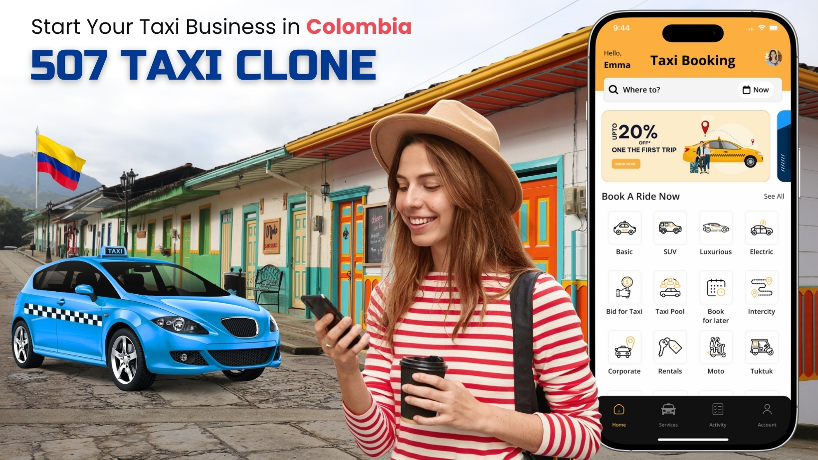 Start Your Taxi Business in Colombia with a 507 Taxi Clone